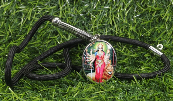 Maa durga locket, Mother durga statue, Durga pendant,… - Gem