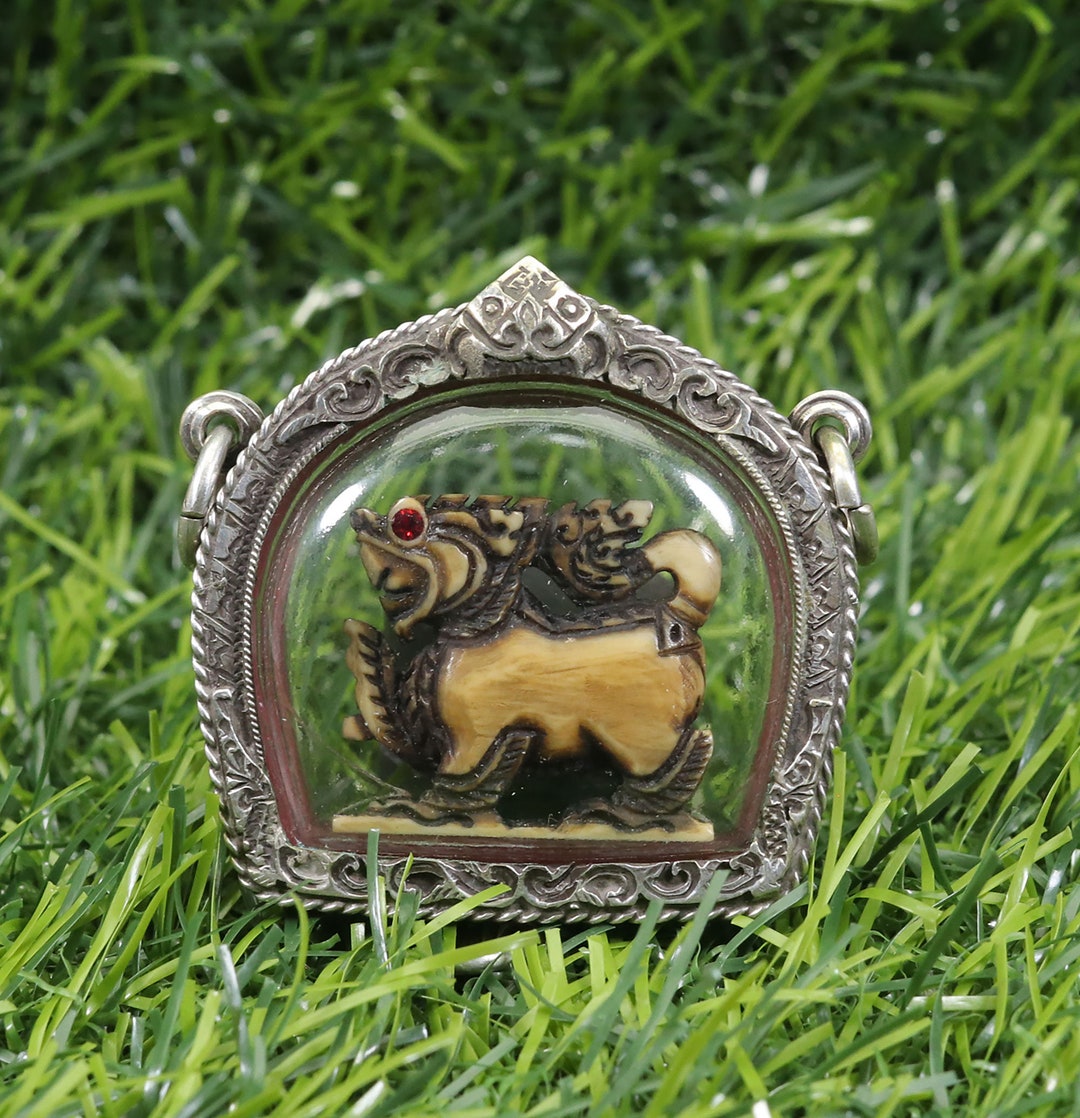 LP Hom, Singha Luang Phor Hom Wat Chak Mak, Thai Amulet Talisman ...