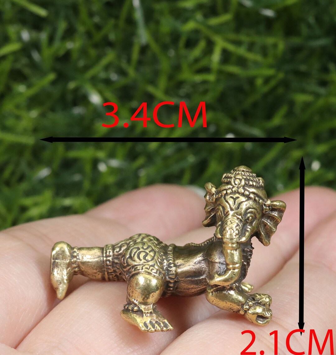 Brass Ganesh Statue: Thai Amulet Talisman, Hindu God Gift - Etsy