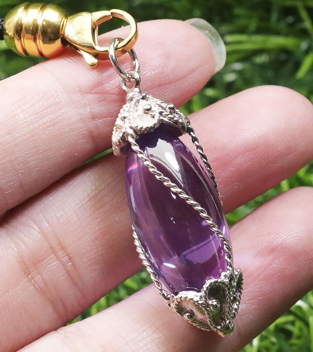 Naga Eye Pendant, Naga Eyes, Handmade ,purple Colors in Silver Case ...