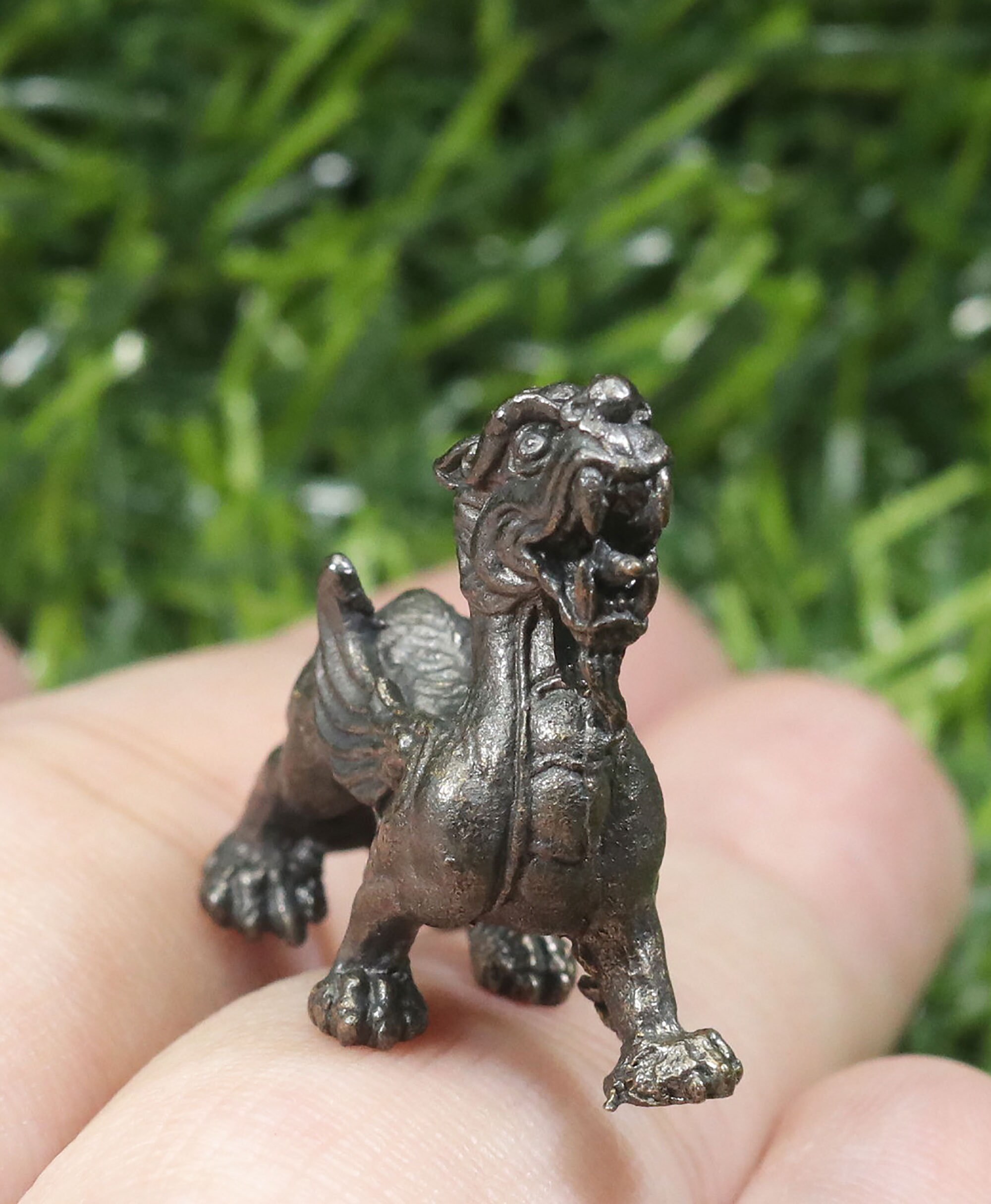 2 Pcs Pixiu Statue Brass Pixiu Mini Pixiu Thai Amulet | Etsy