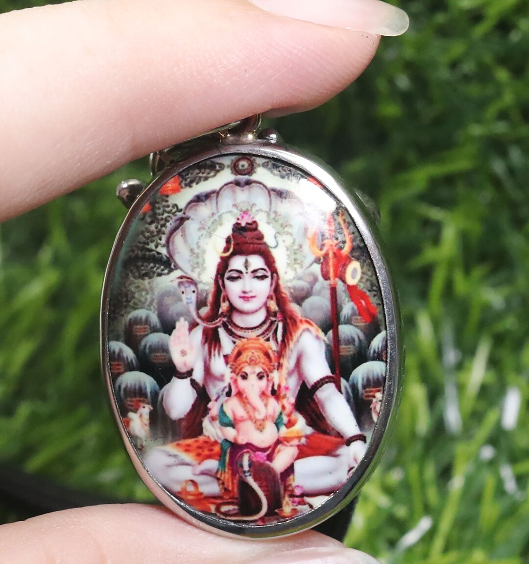 Shiva Locket: Stainless Steel Hindu God Pendant - Etsy