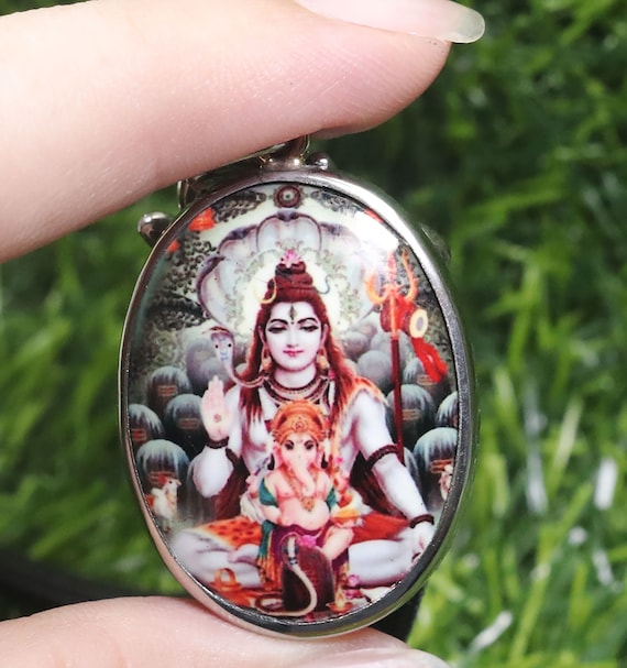 Shiva locket, blessed, Shiva statue, Durga pendant, P… - Gem