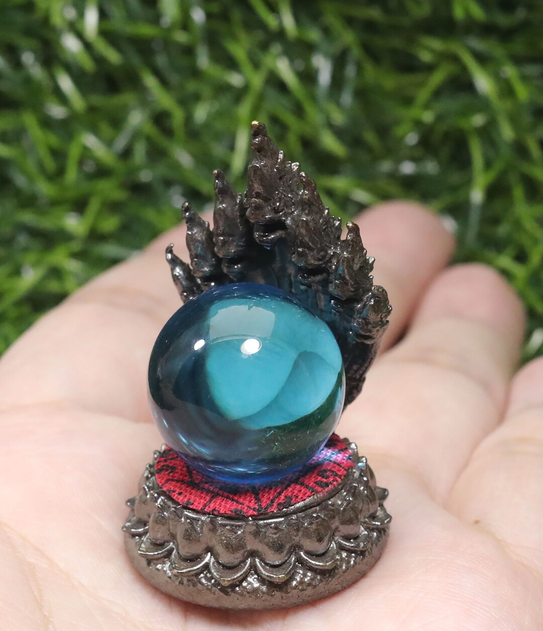 Brass Phaya Nak Amulet: 7-headed Thai Naga Serpent Talisman - Etsy
