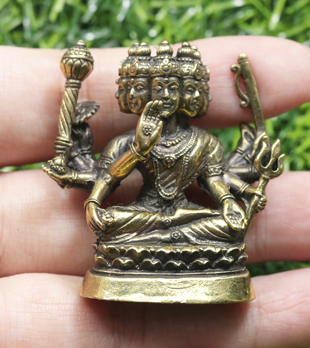 1pcs, Hindu, Mini Amulet Hindu God, Hindu Brass Sculpture, Thai Amulet ...