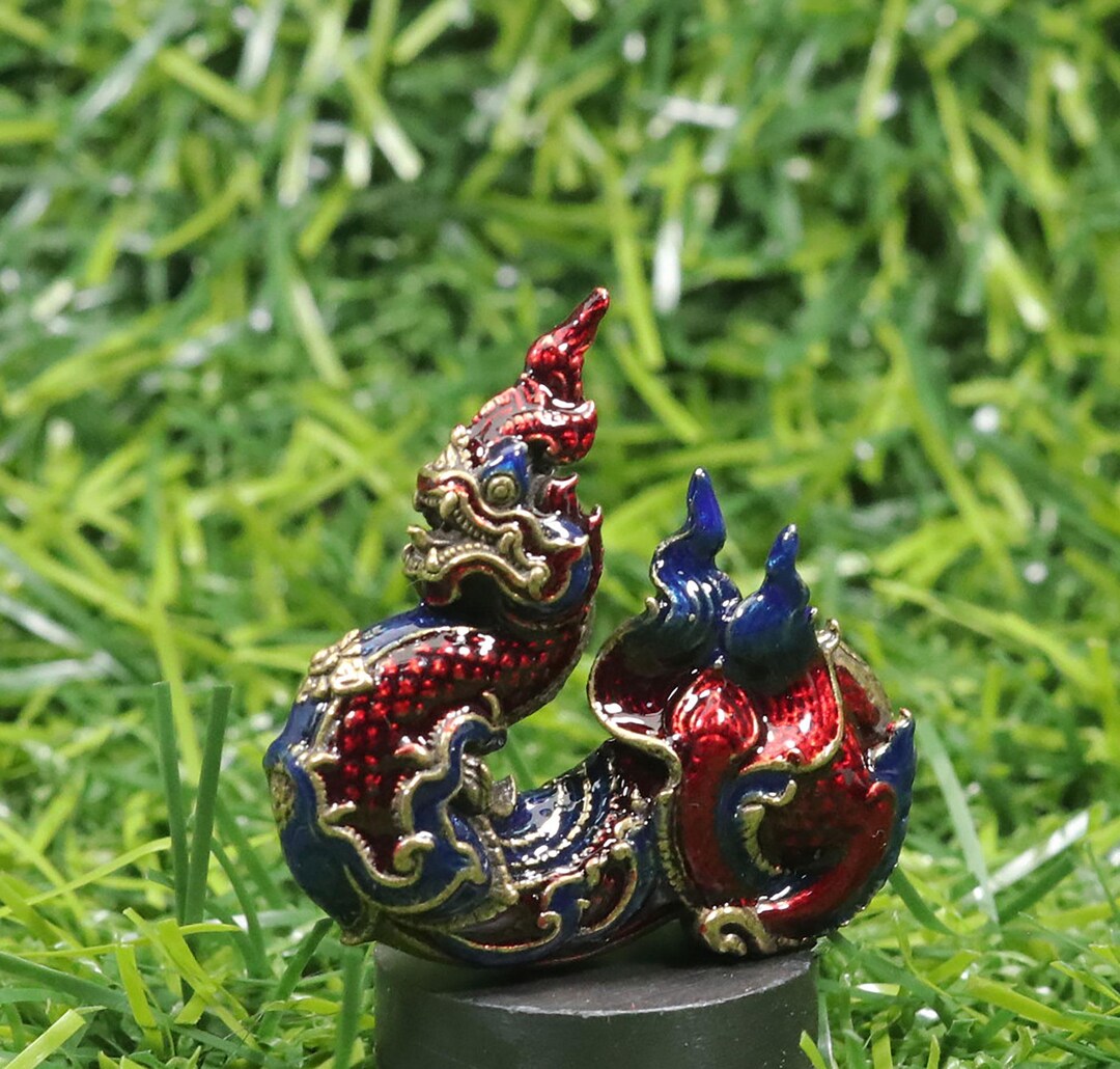 LP Mun, Naga Statue, Brass Naga, Mini Naga, Dragon Brass, Thai Amulet ...