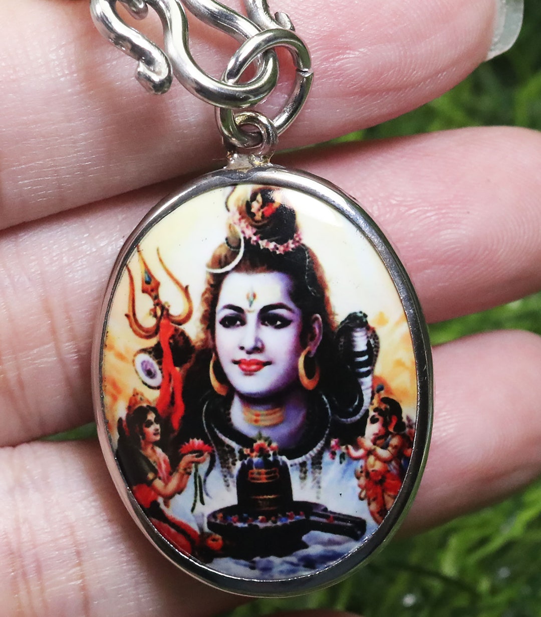 Shiva Locket, Blessed, Shiva Statue, Durga Pendant, Pendant Hindu, Gift ...