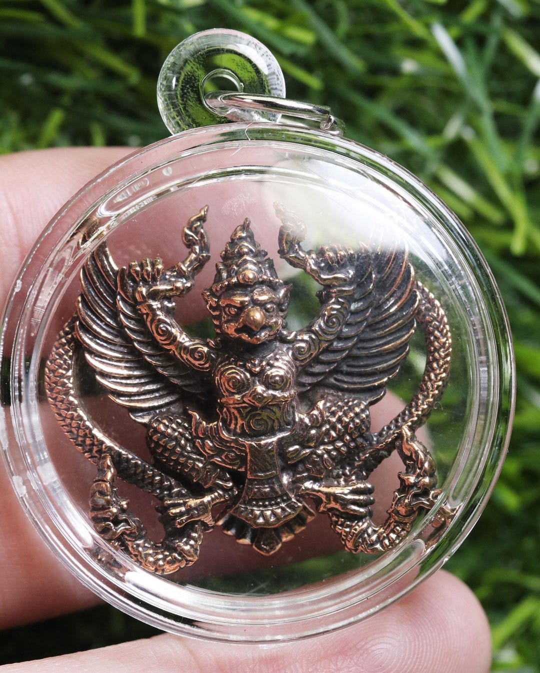 Brass Garuda Pendant: Thai Amulet Necklace - Etsy