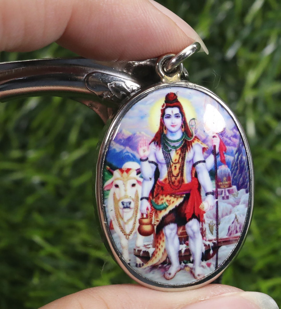 Shiva Locket, Blessed, Shiva Statue, Durga Pendant, Pendant Hindu, Gift ...