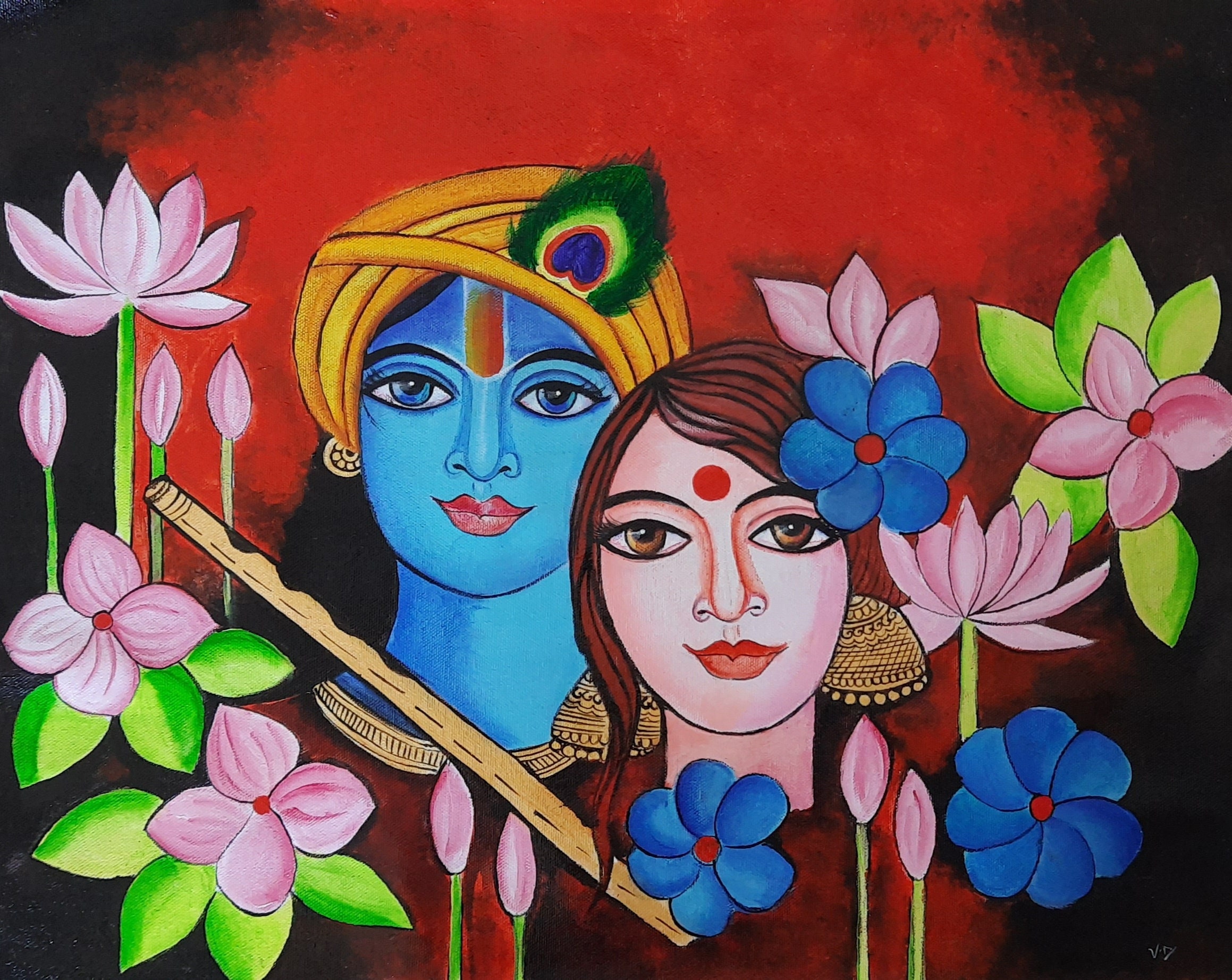 Modern Paintings Of Radha Krishna