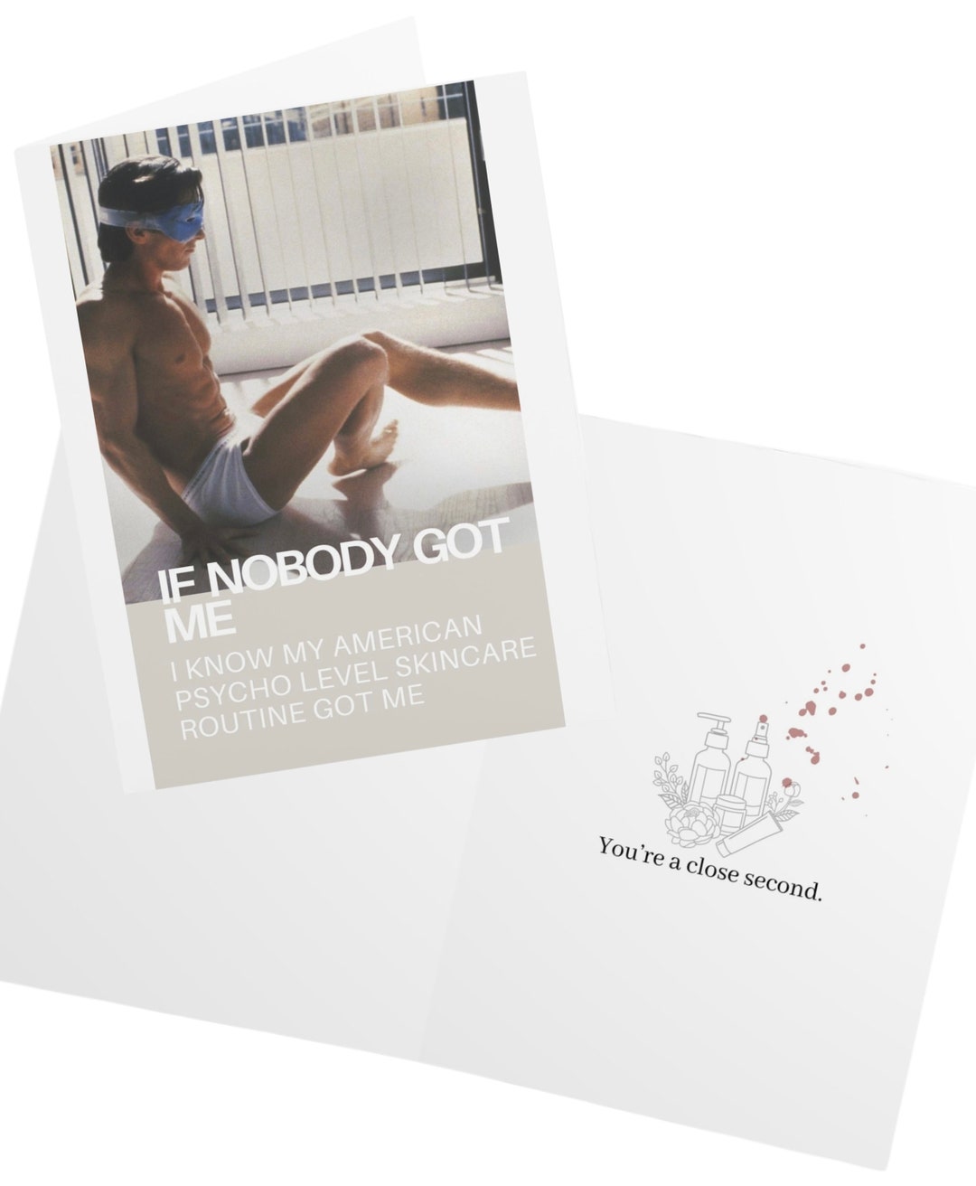 American Psycho Card, Patrick Bateman, Christian Bale Print, Funny ...