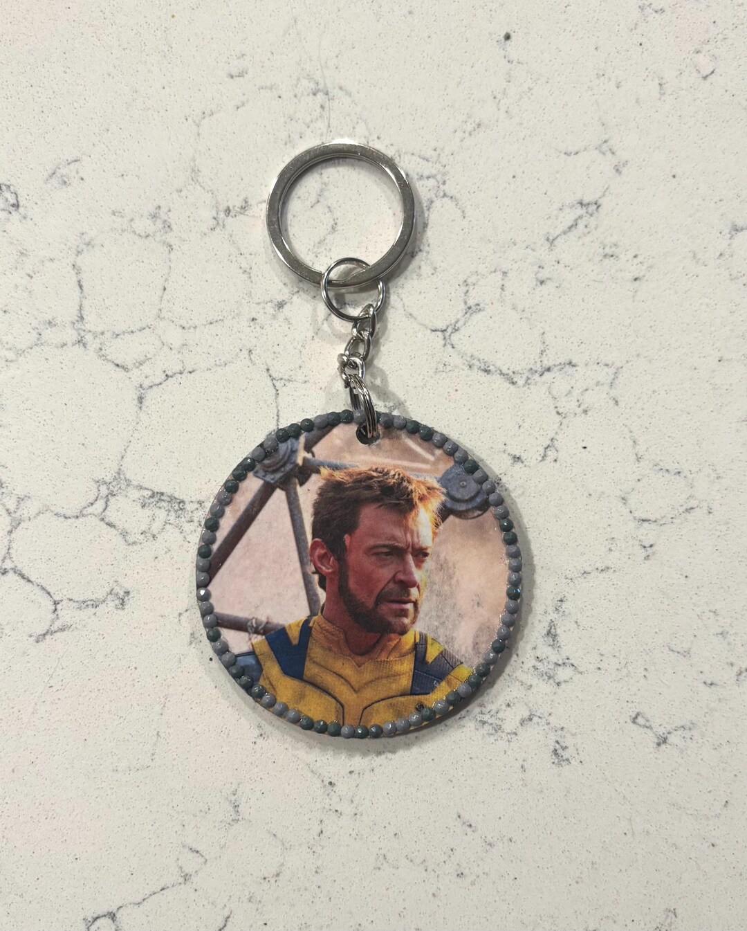Wolverine and Deadpool Keychain, Handmade Beaded Keychain, Acrylic ...