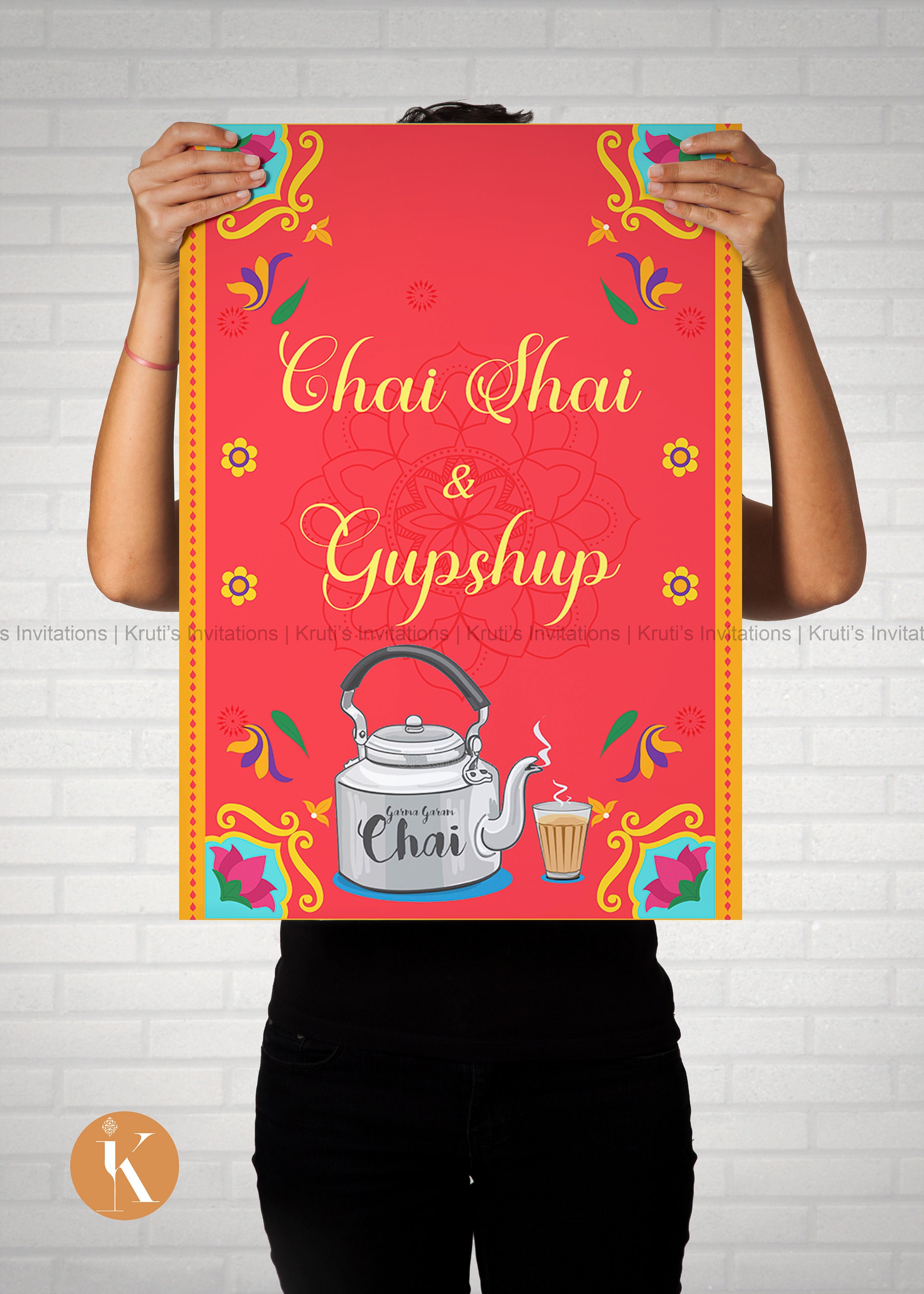 Indian Chai Station Sign: Mehndi & Haldi Decor (ready to Print Download ...