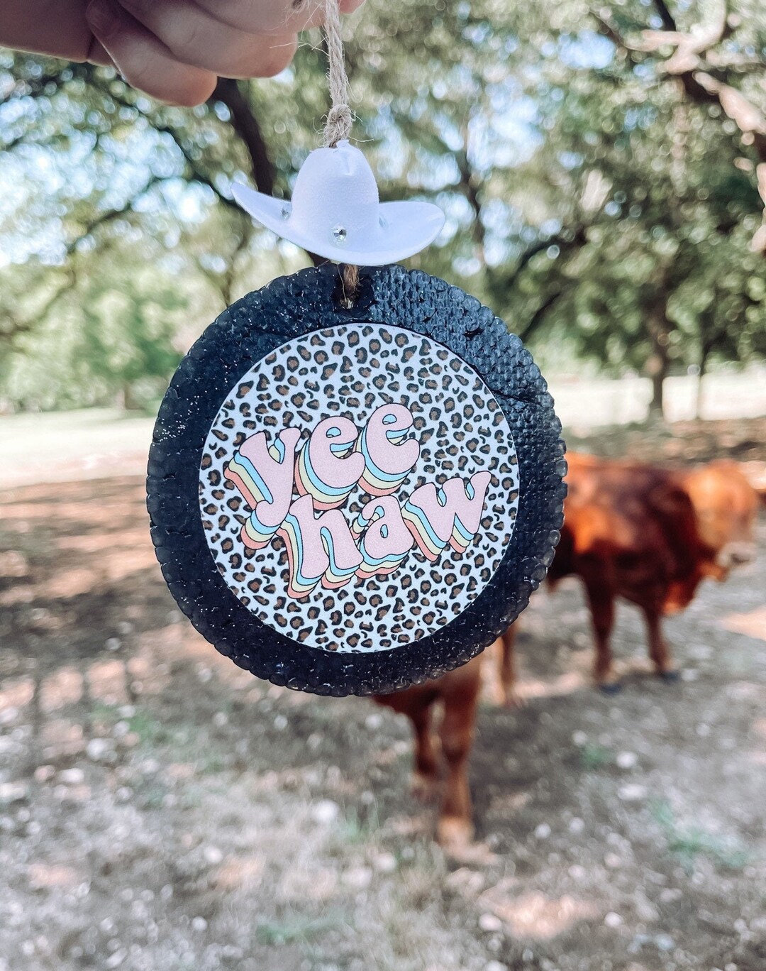 Air Freshener-yee Haw Leopard Cowboychoose Scent & Colorcar Scent-car ...