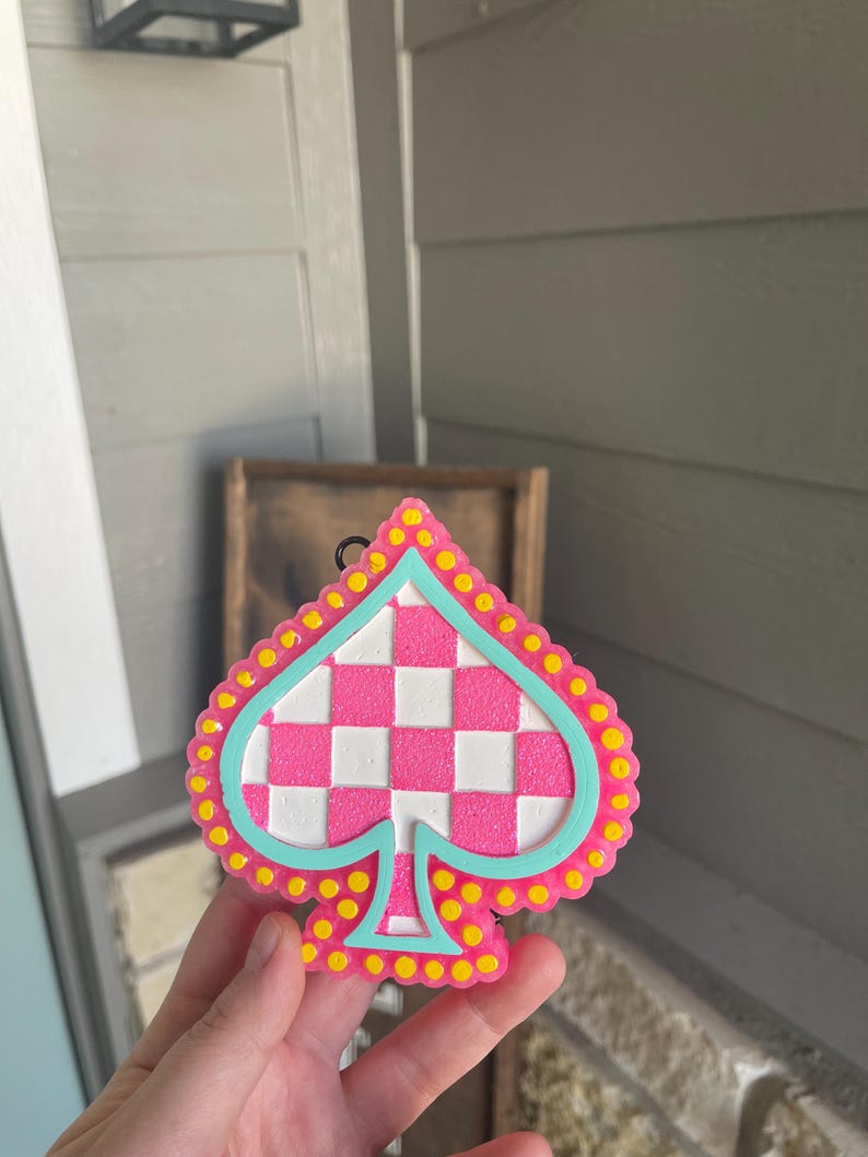 Air Freshener- Checkered Spade- (choose Scent & Color)-car Scent-car ...