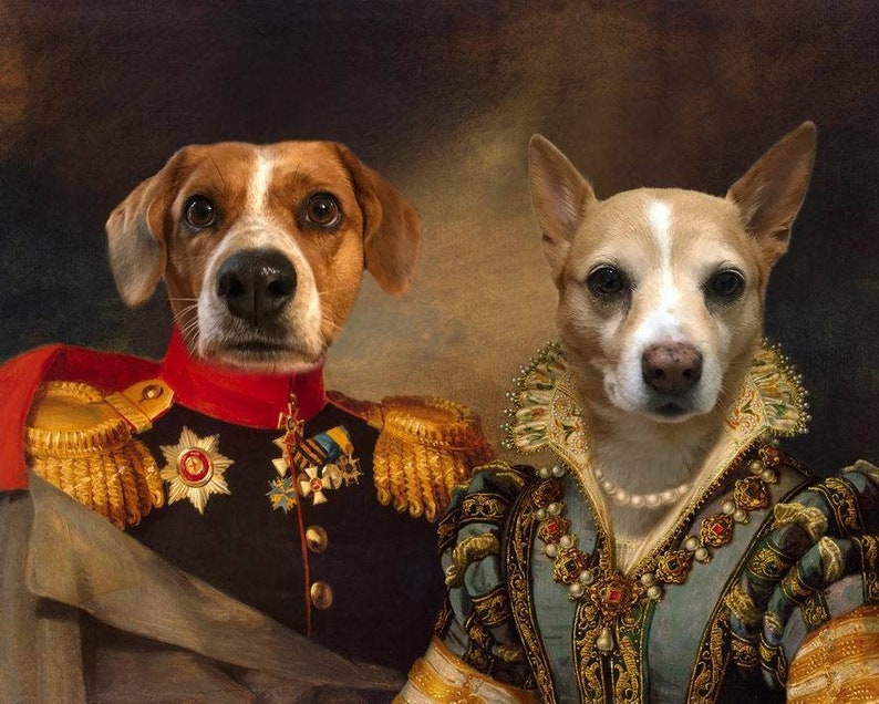 Custom American Gothic Pet Portrait Custom Pet Portrait | Etsy