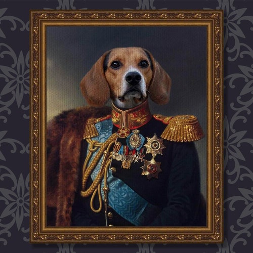 Custom King Pet Portrait . Custom King Animal Portrait . | Etsy