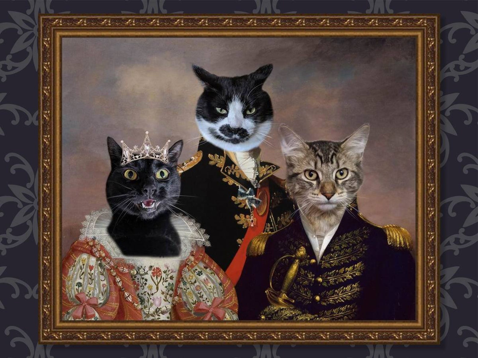 Custom Regal Group Pets Portrait Royal Dog Portraits Classic | Etsy UK