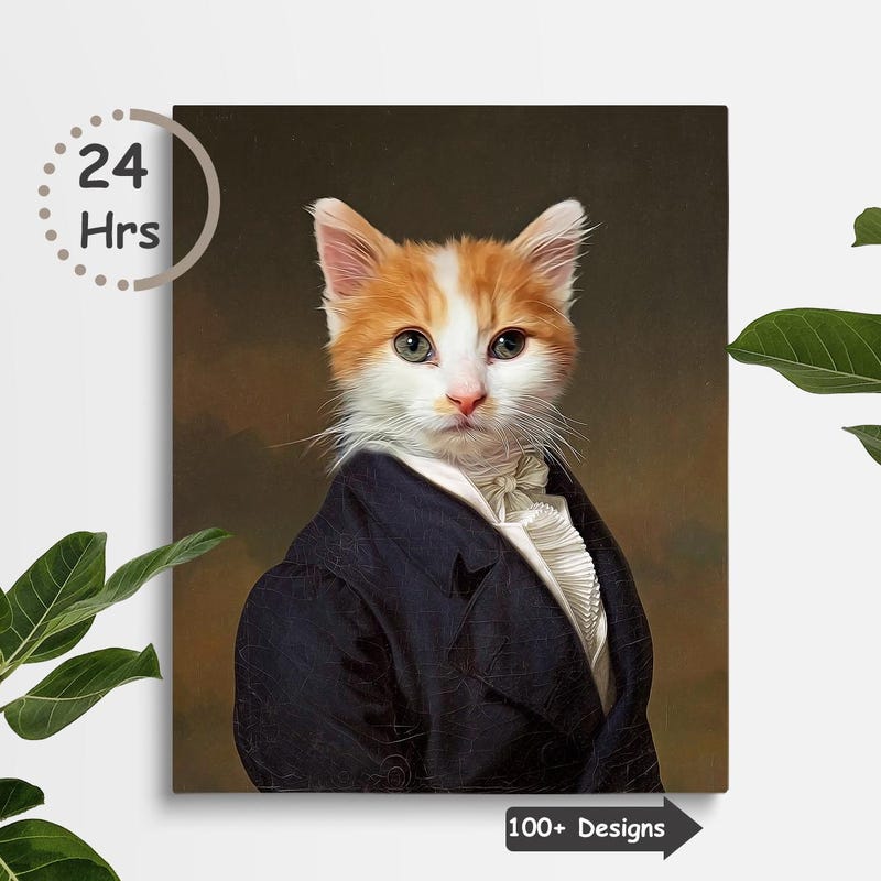 Female Cat Royal Portrait - Etsy