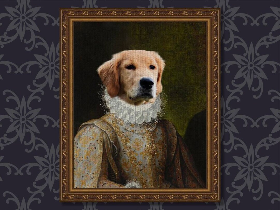 Custom Queen Pet Portrait, Royal Pet Portrait, Custom Classic Cat ...