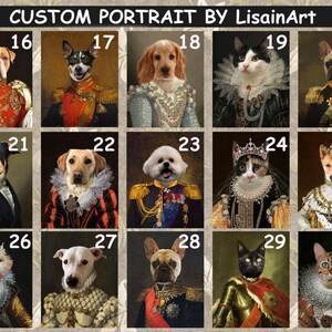 Custom Royal Pet Portrait Royal Pet Queen King Fancy Pet - Etsy