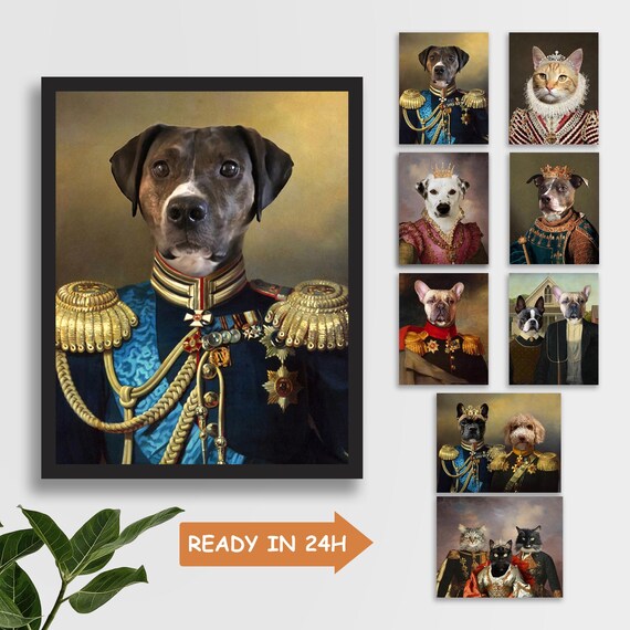 Your Pet In Military Uniform Pet Portraits Custom Pet