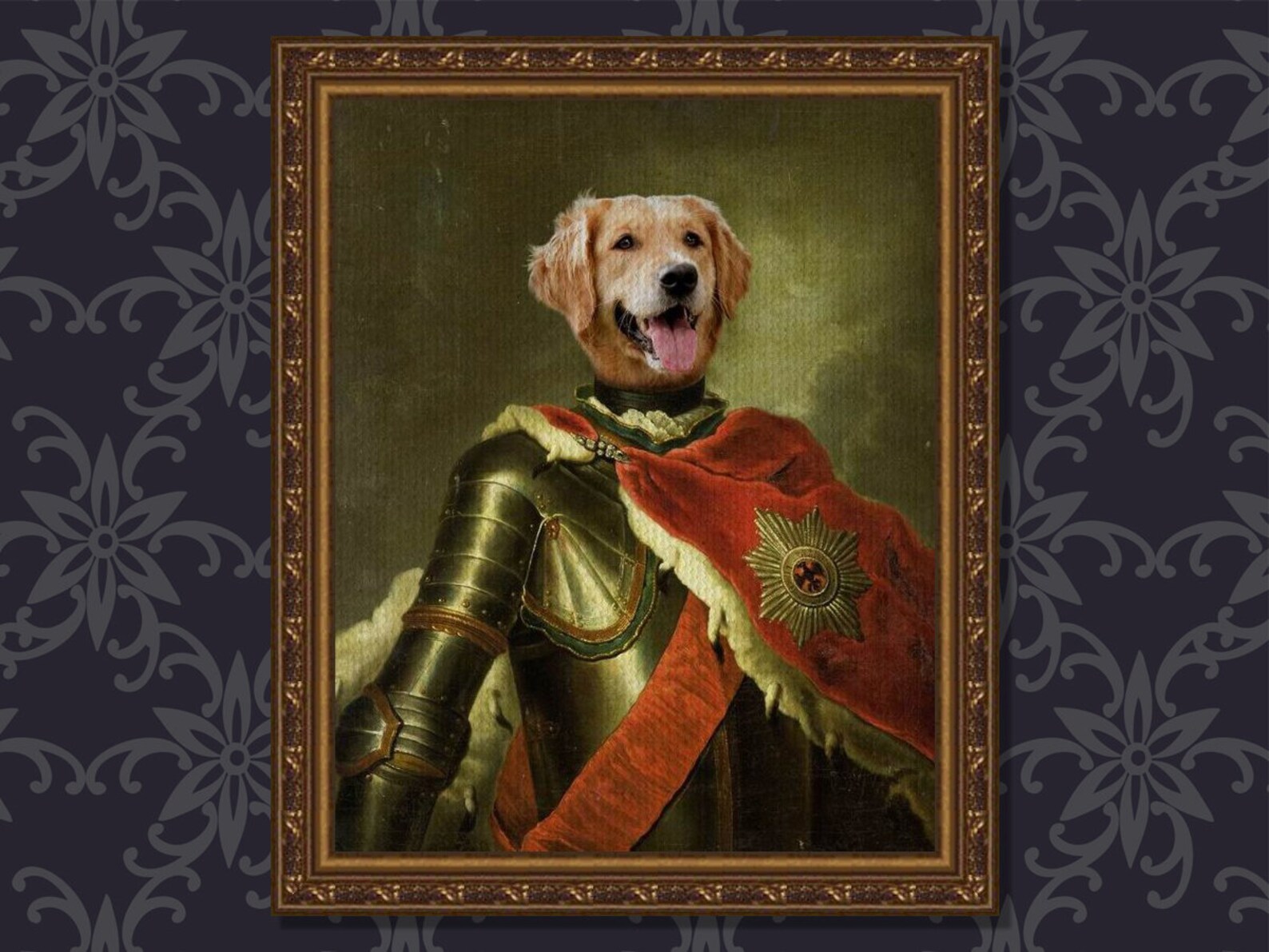 Custom Knight Pet Portrait, Custom Animal Portrait, Renaissance Pet ...