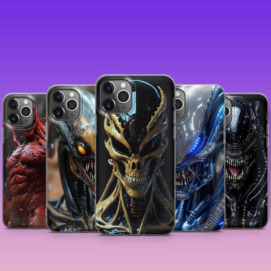 Alien UFO Phone Case for iPhone 17 Pro Max 16 Pro 15 14 13 12 Fit Pixel ...