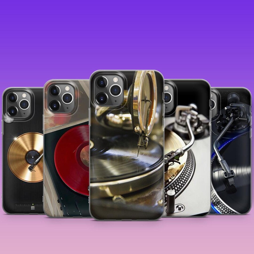 Vintage Vinyl Record Player Phone Case for iPhone 17 Pro Max 16 Pro 15 ...