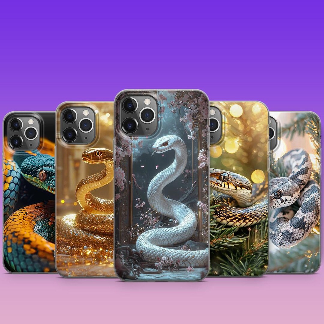 Green Wood Snake Viper Cobra Phone Case for iPhone 16 15 14 13 12 11 ...