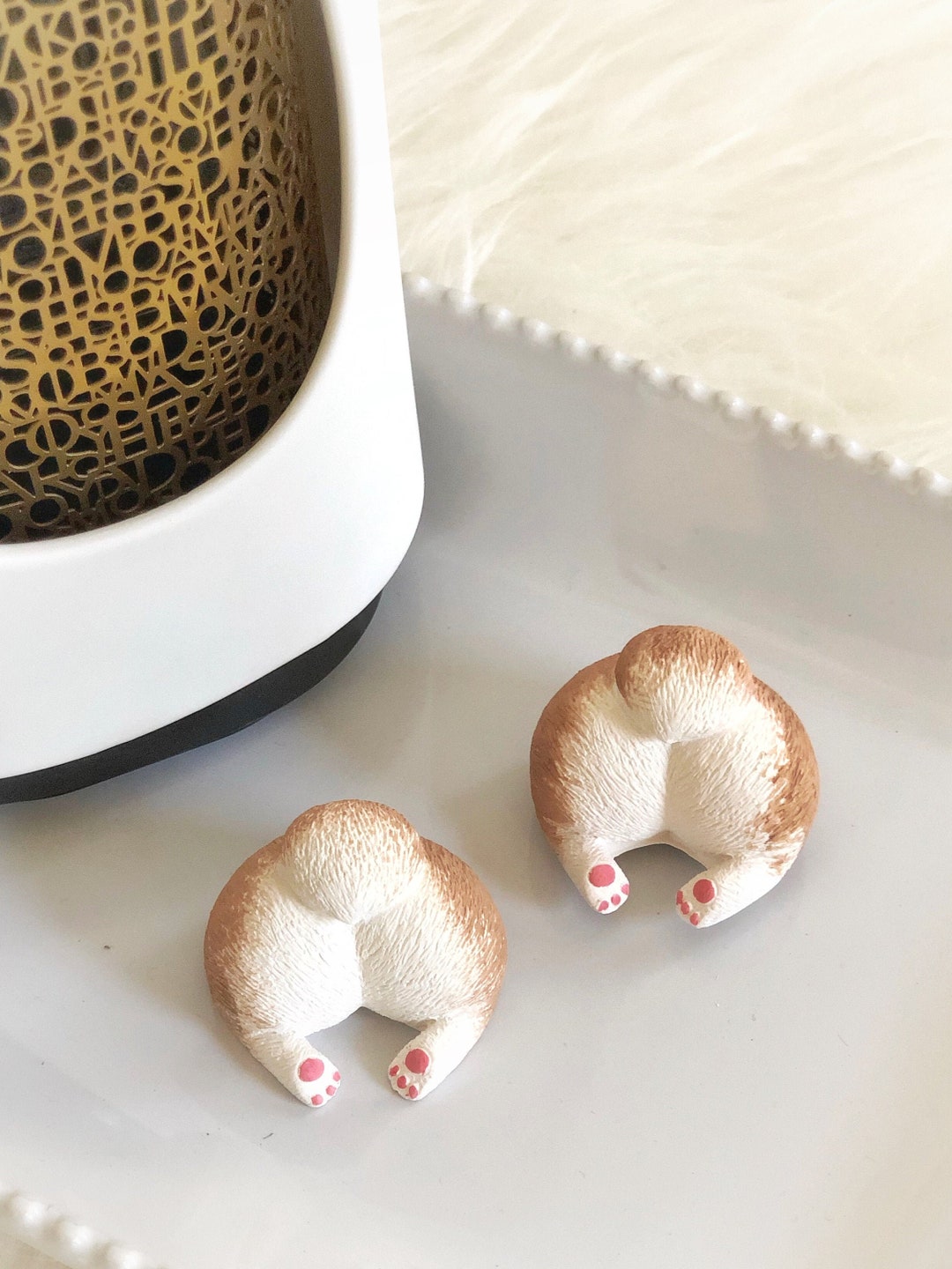 Dog (corgi) Butt ⋆ Handmade Plaster Diffuser for Essential Oils ⋆ ...