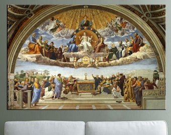 Raphael's Disputation of the Holy Sacrament ca. 15091510 Raphael Canvas ...