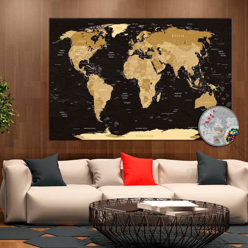 Gold Push Pin - Etsy