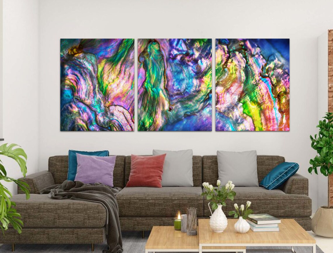 Abalone Perl Shell Wall Art Marblecanvas Perl Shell Decor - Etsy