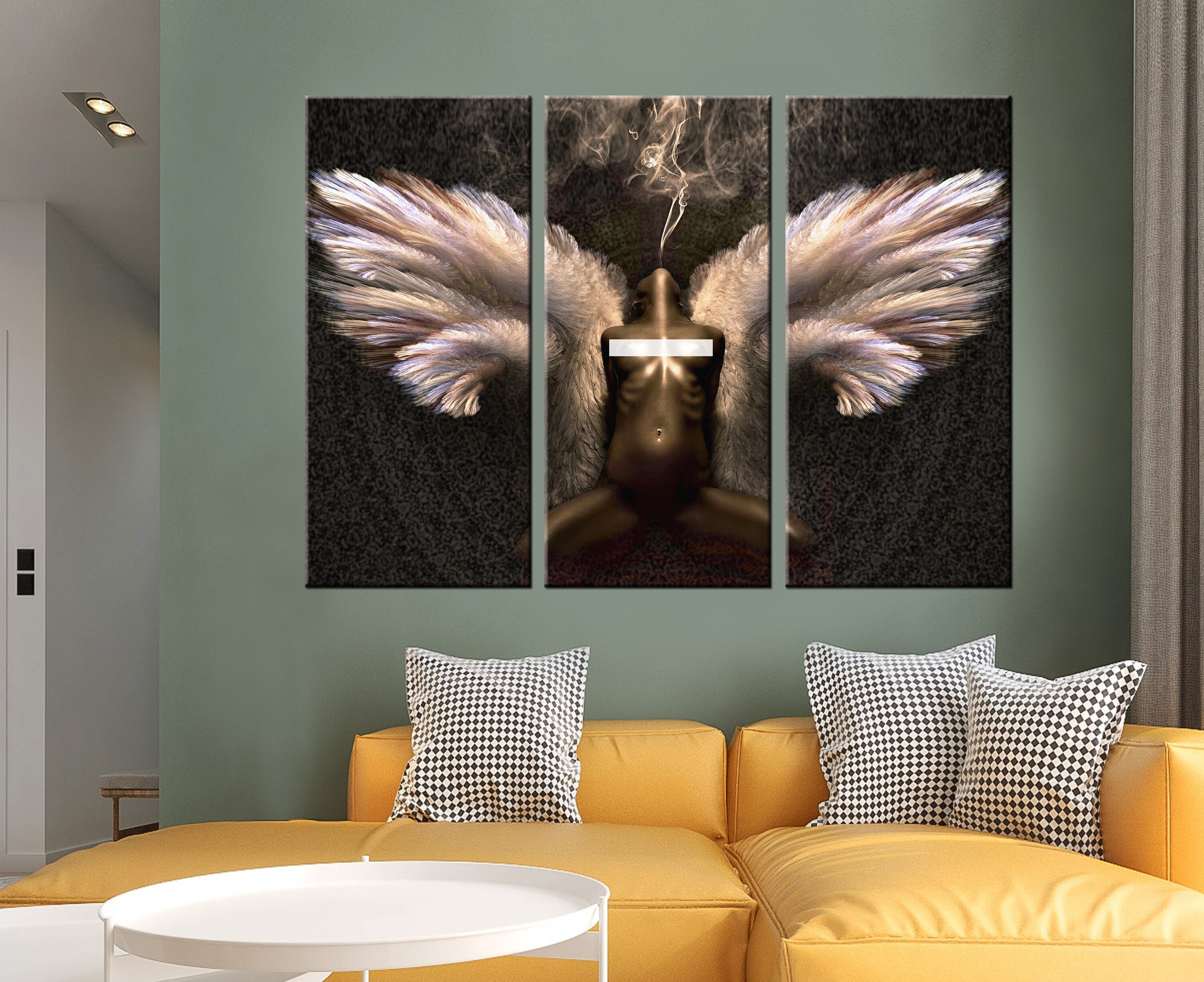 Naked Angel Wall Art Erotic Canvas Erotic Art Decor Female - Etsy.de