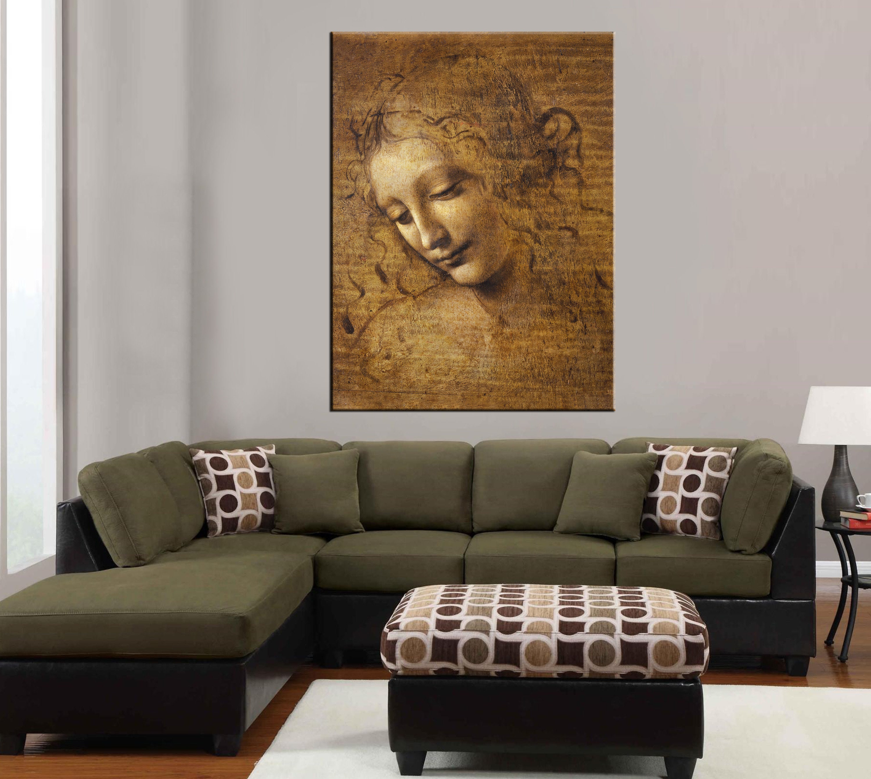 Leonardo Da Vinci Reproduction Canvas Print La Scapigliata - Etsy