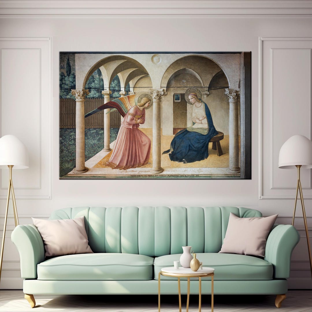 The Annunciation by Fra Angelico Canvas Print – Renaissance Religious ...