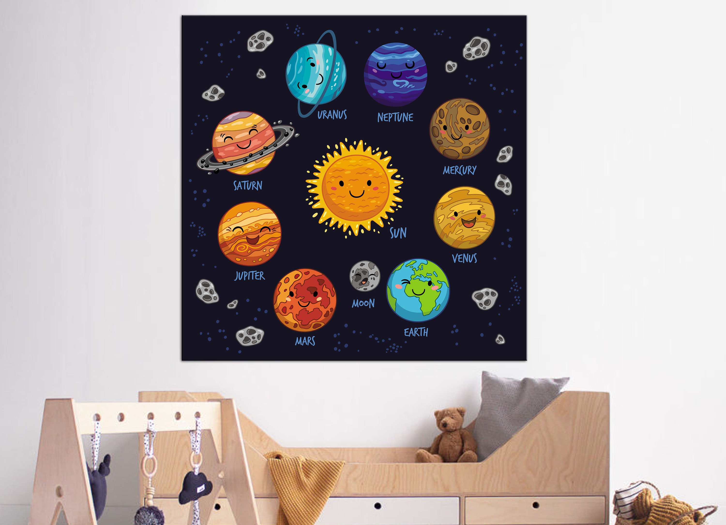 Solar System Childrens Decor Solar System for Kids Space for - Etsy