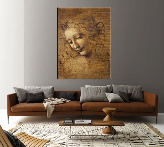 Leonardo Da Vinci Reproduction Canvas Print La Scapigliata - Etsy