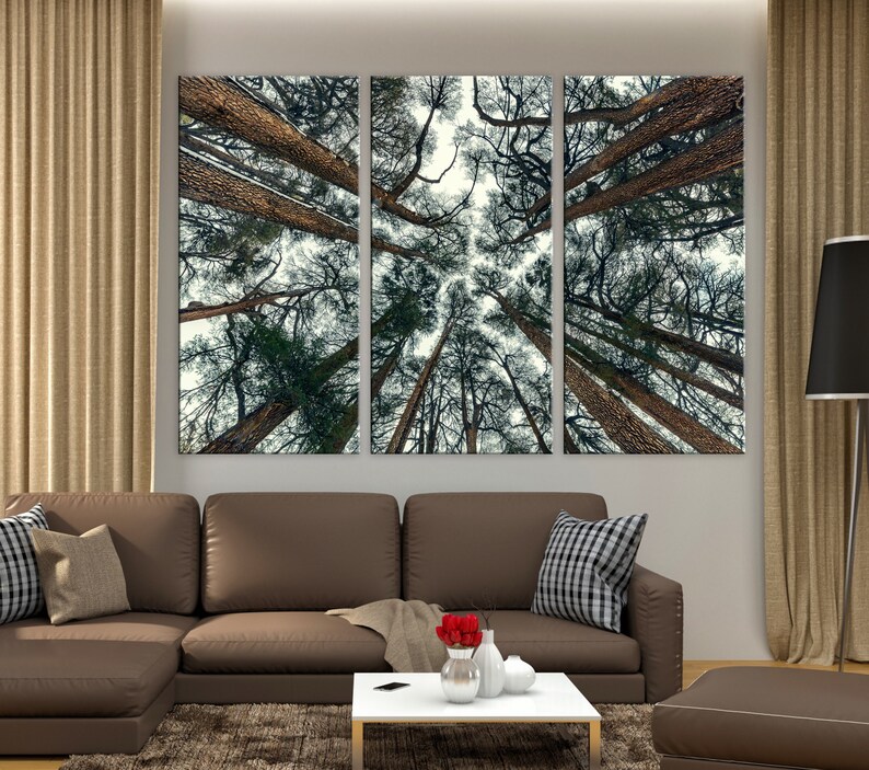 Trees Canvas Forest Wall Art Trees Nature Forest Print | Etsy