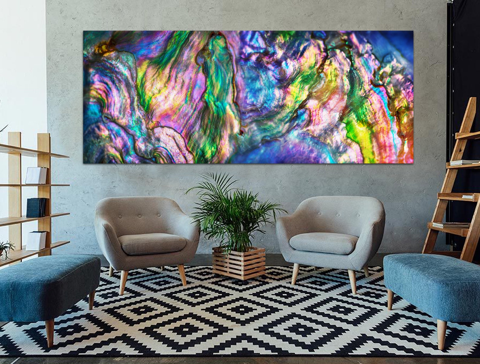 Abalone Perl Shell Wall Art Marblecanvas Perl Shell Decor - Etsy