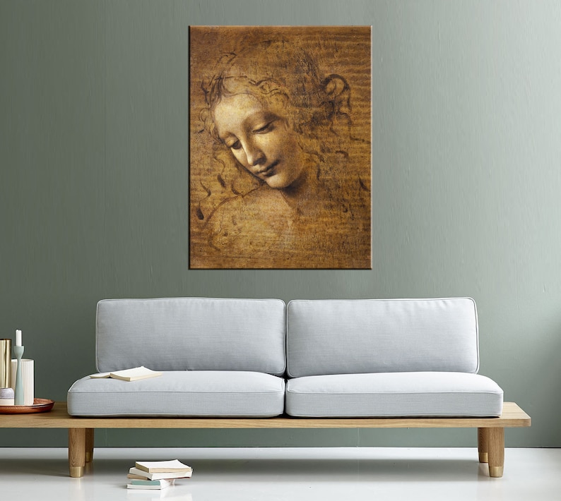 Leonardo Da Vinci Reproduction Canvas Print La Scapigliata - Etsy