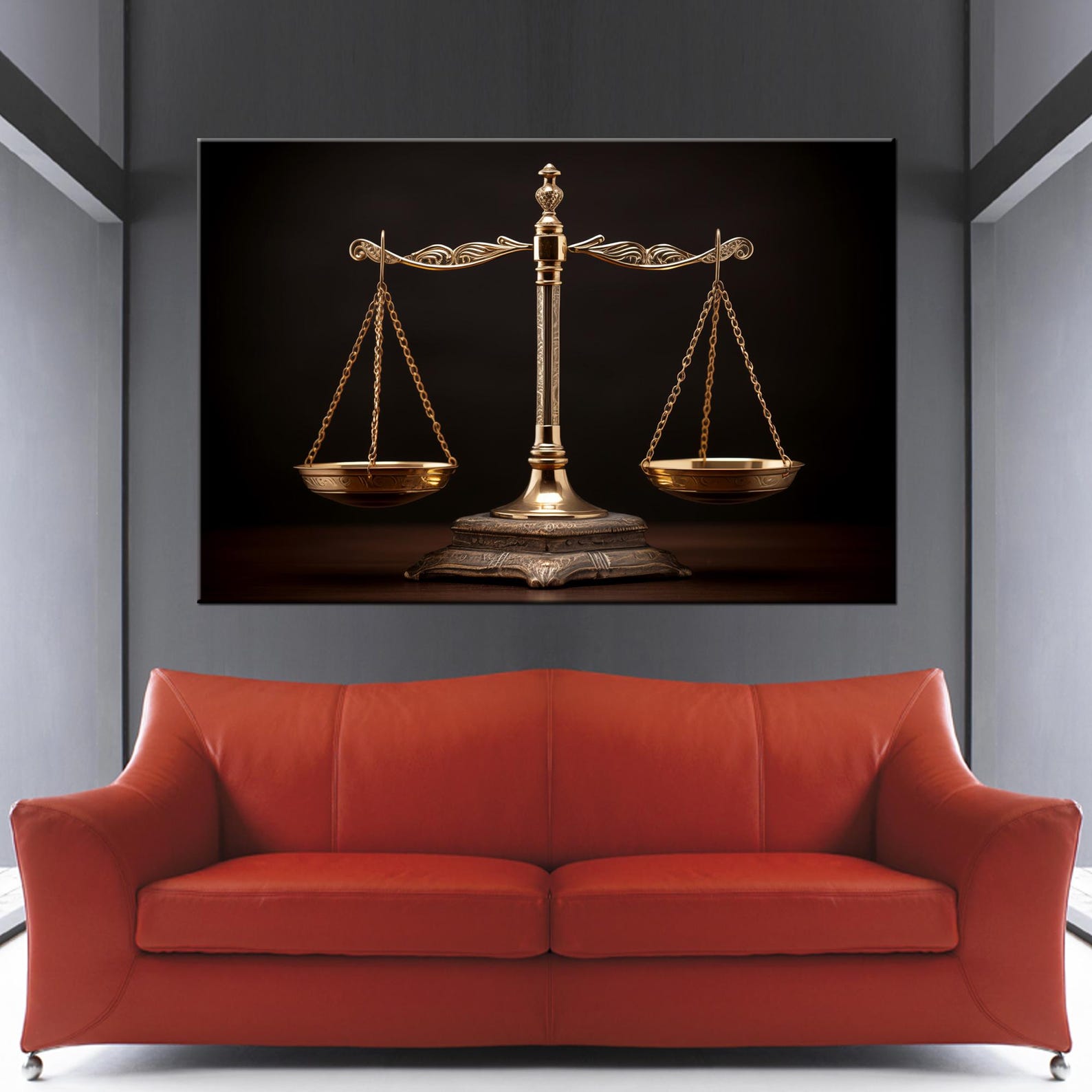 Scales of Justice Canvas Print | Law Office Wall Art | Lawyer Gift ...