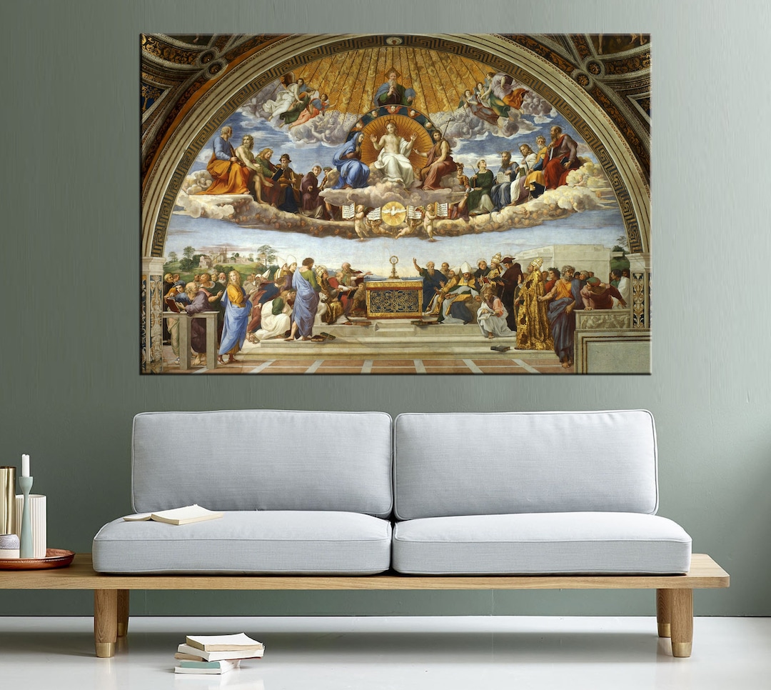 Raphael Fresco Canvas Print, Disputation of the Holy Sacrament, Raphael ...