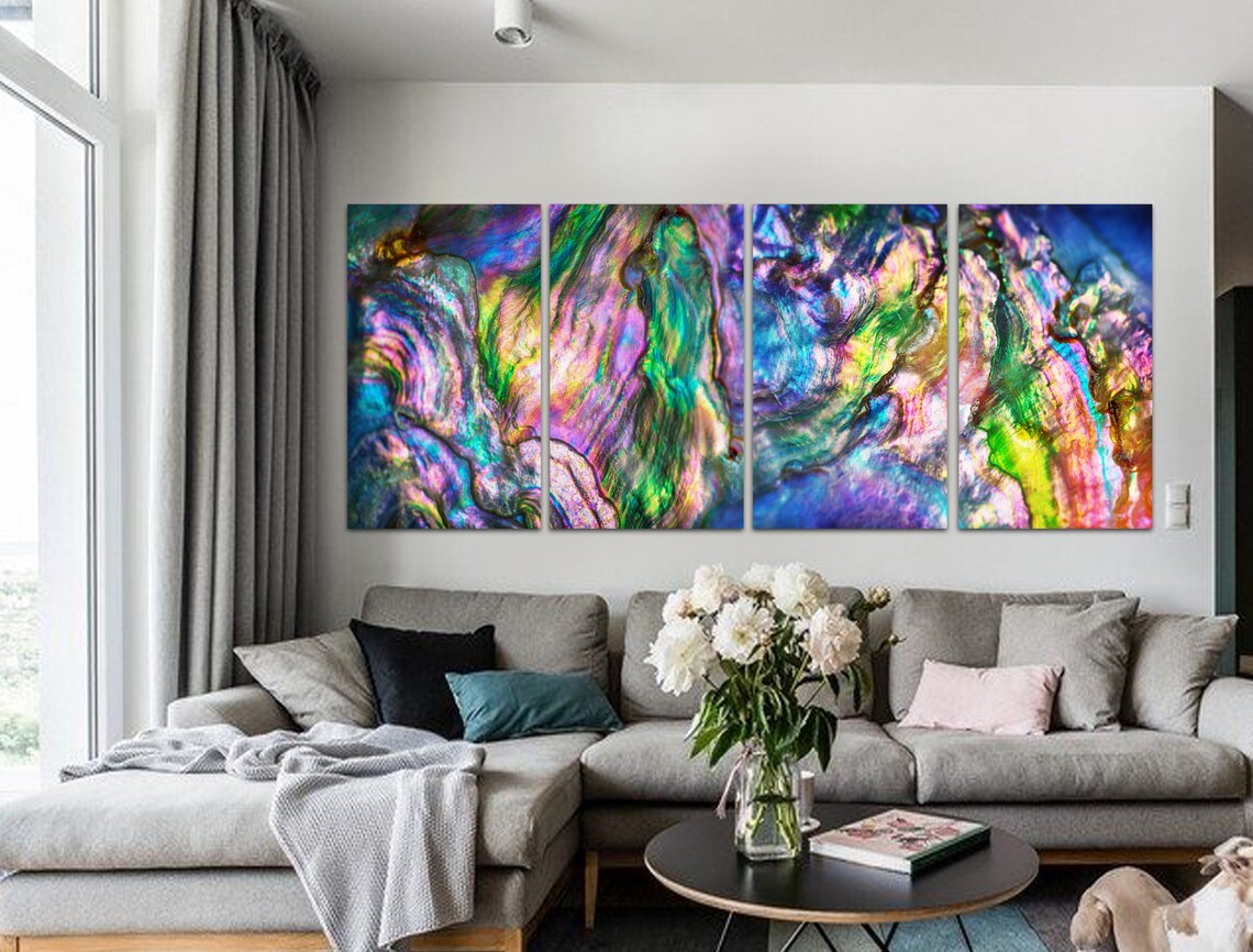 Abalone Perl Shell Wall Art Marblecanvas Perl Shell Decor - Etsy