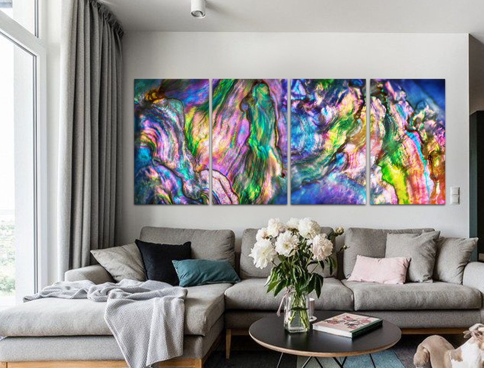 Abalone Perl Shell Wall Art Marblecanvas Perl Shell Decor - Etsy