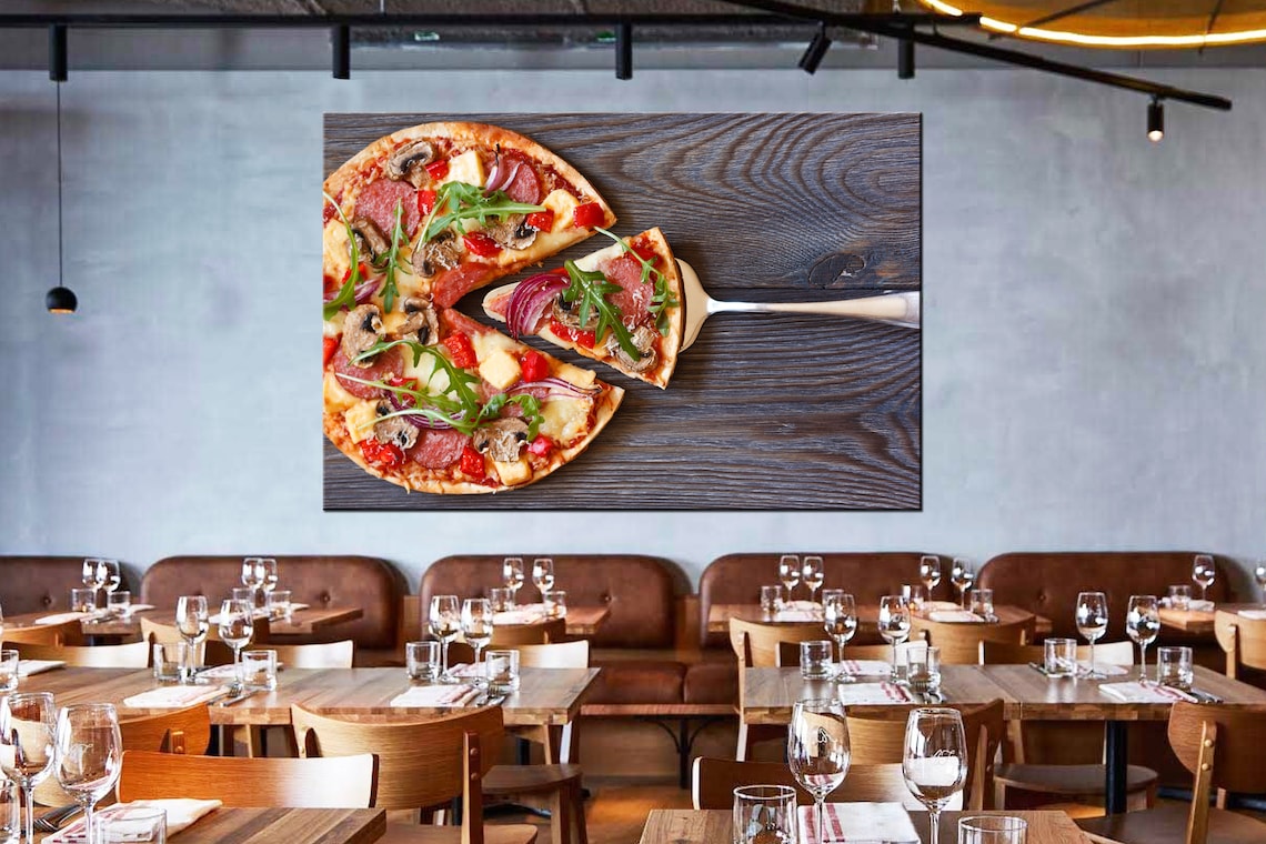 Italian Pizza Decor Cafe Wall Art Restaurant Decor Food - Etsy