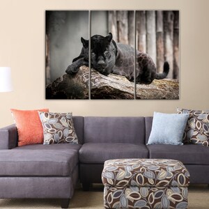 Black Panthera Decor, Panthera Wall Art, Panthera Modern Print ...