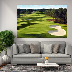 Golf Course Wall Art, Golf Сlub Canvas, Golf Course Wall Decor, Golf ...