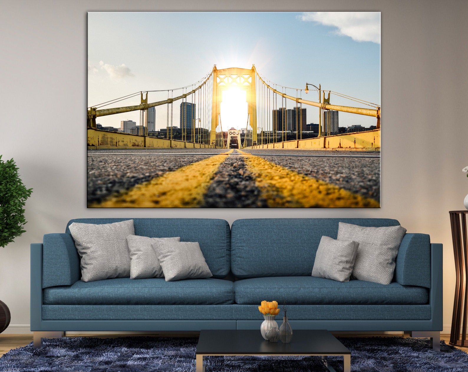 Pittsburgh Bridge Canvas Pittsburgh Print Pittsburgh Decor - Etsy